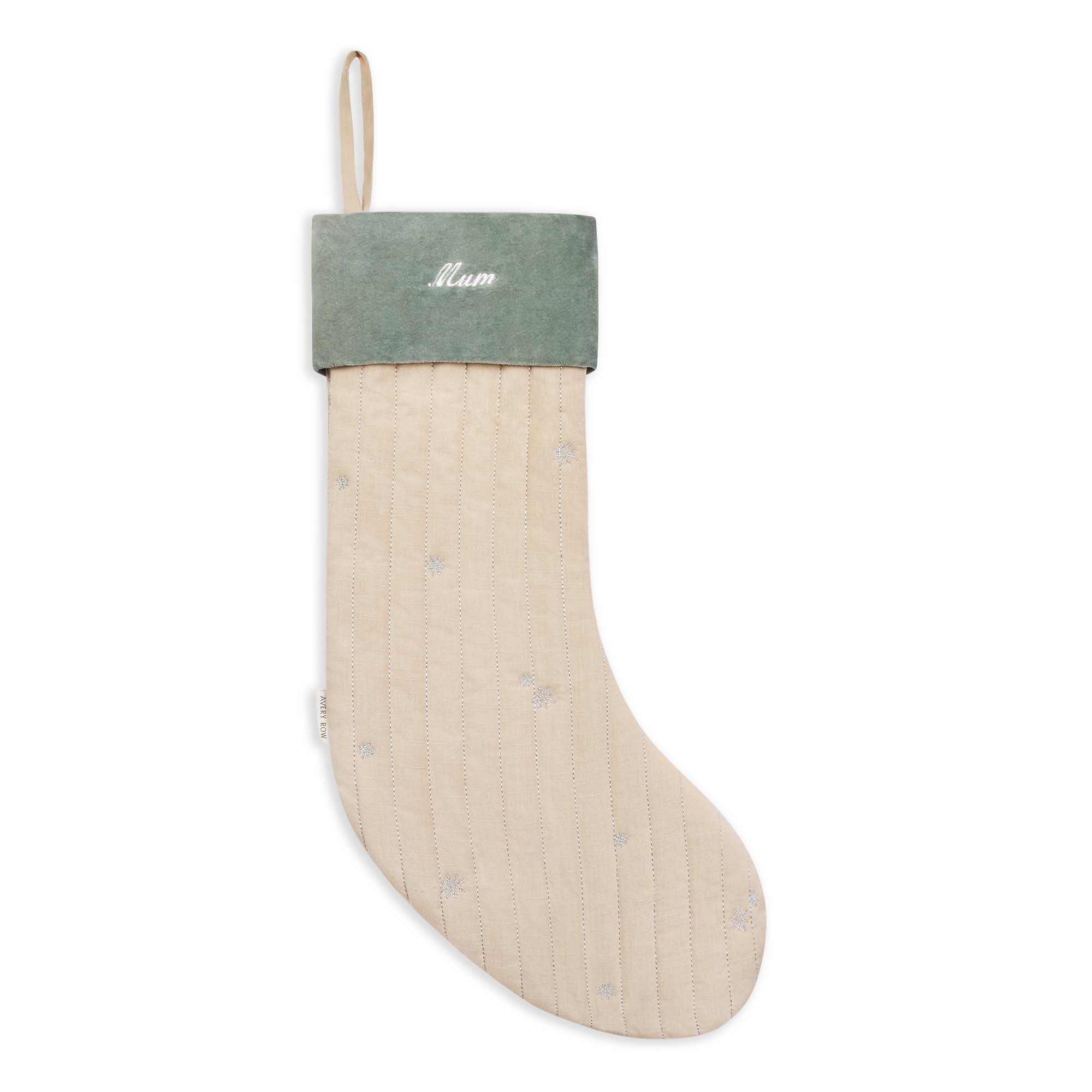 Christmas Stocking - Snowflakes & Avery Row UK