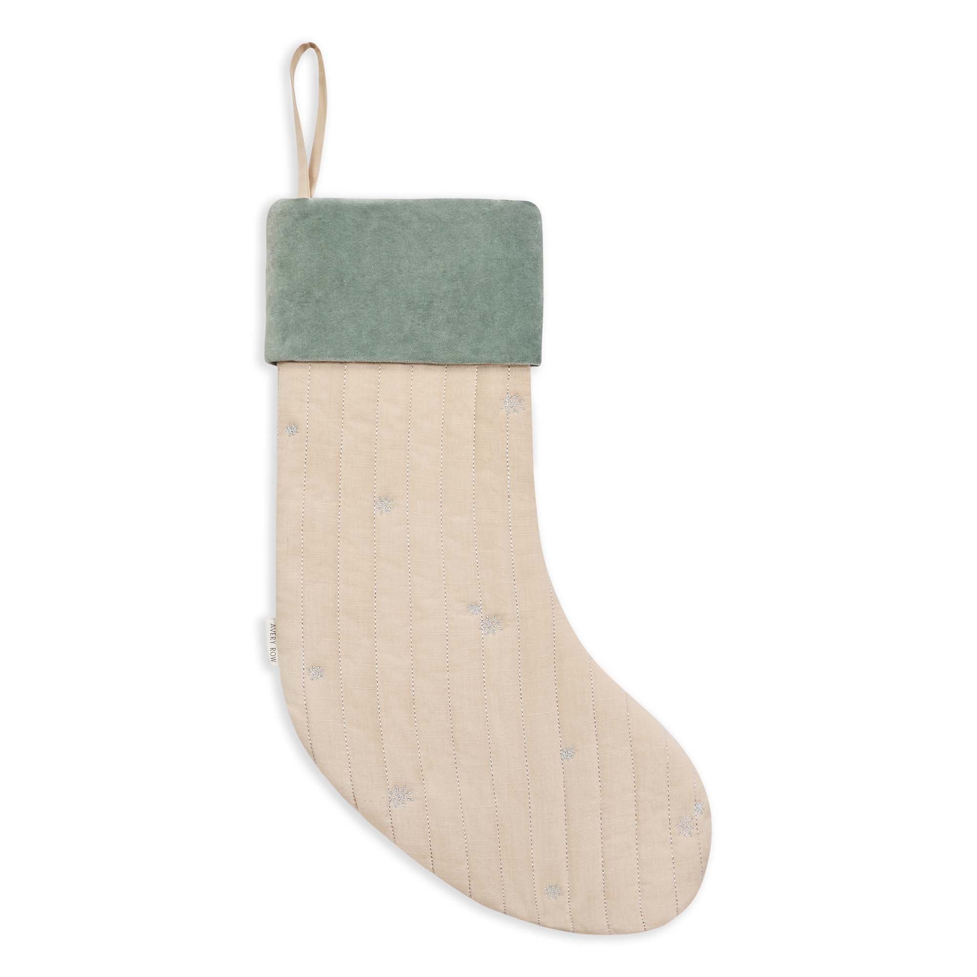 Christmas Stocking - Snowflakes & Avery Row UK