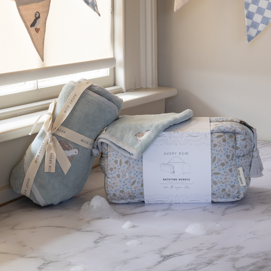 Bathtime Bundle New Baby Gift Set - Nature Trail & Avery Row UK