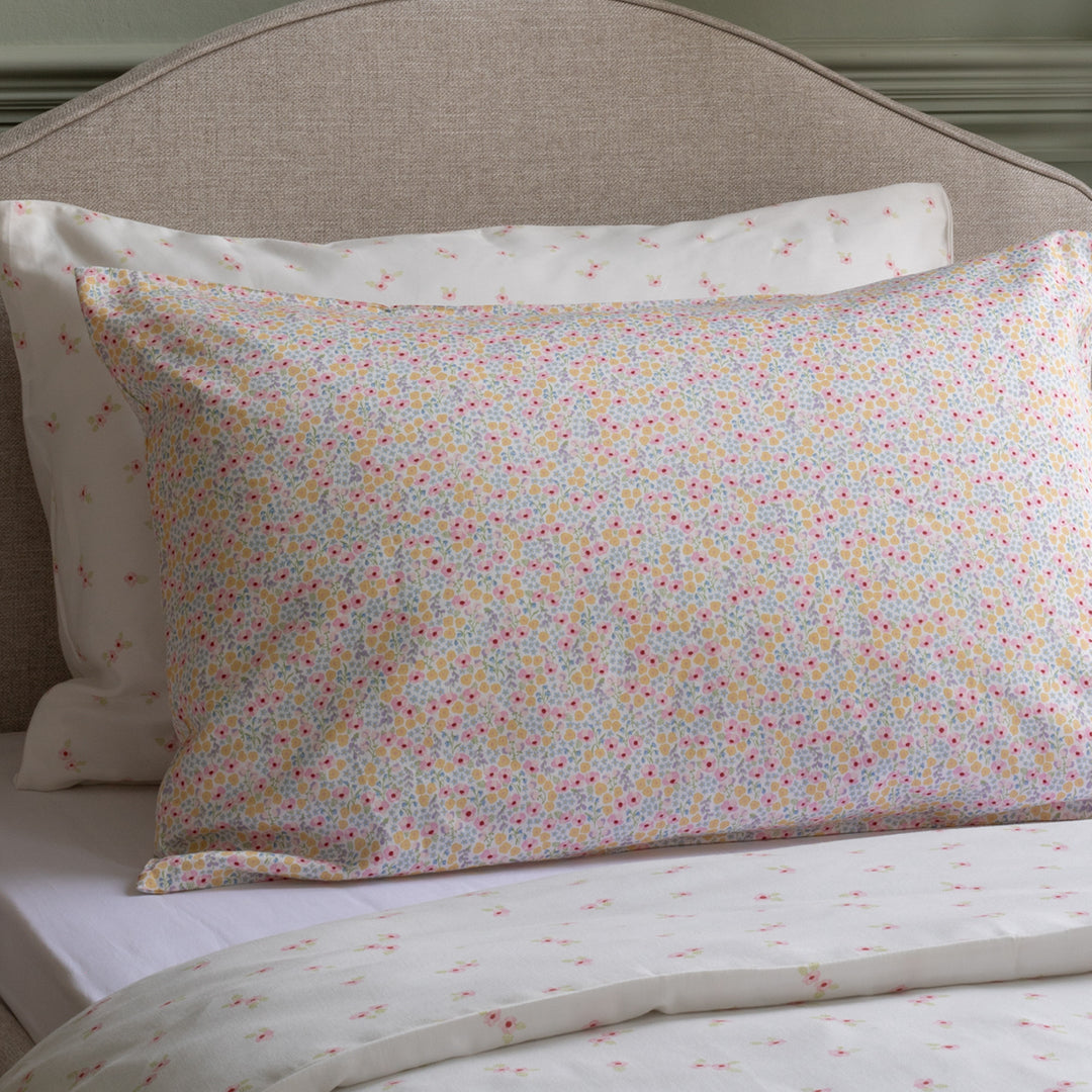 Organic Cotton Single Pillowcase - Wildflower Garden & Avery Row UK
